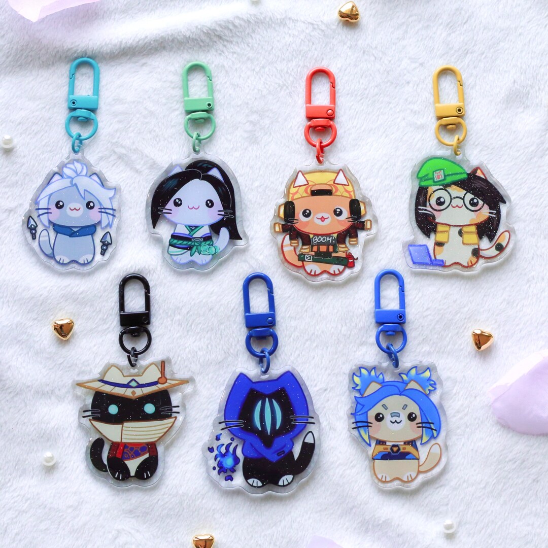 Valorant Cat Acrylic Keychains - Etsy