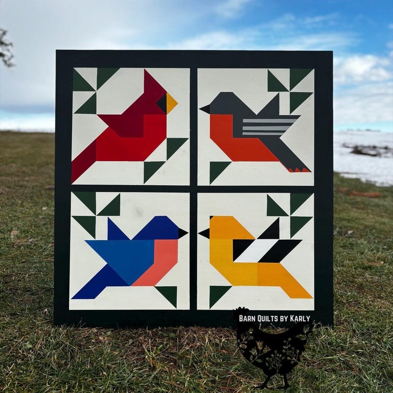 Blue Barn Quilt - Etsy