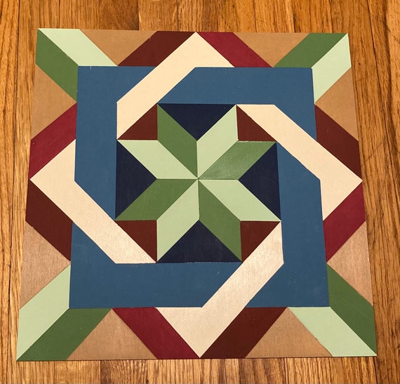 Barn Quilt Labyrinth Barn Quilt Wall Hanging Handmade | Etsy