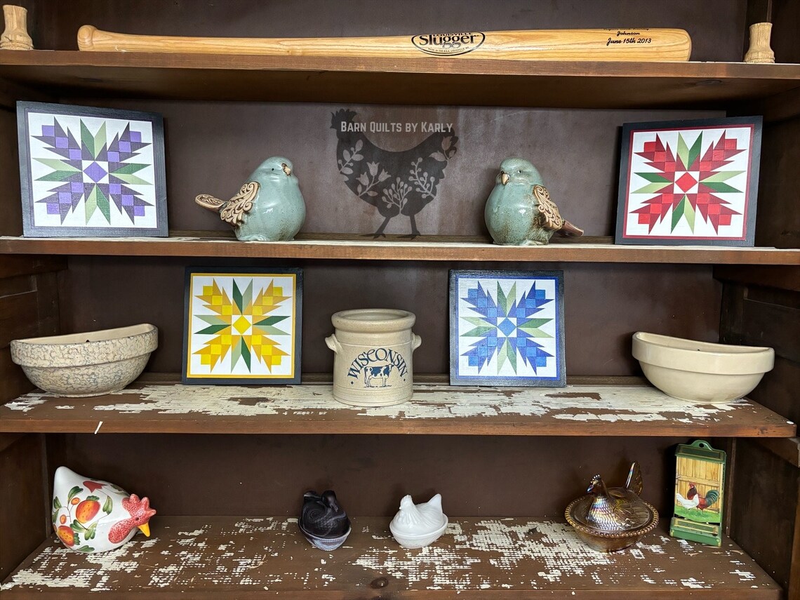 Barn Quilt, Thistle Rose Barn Quilt, Wall Decor Barn Quilts, Thistle ...