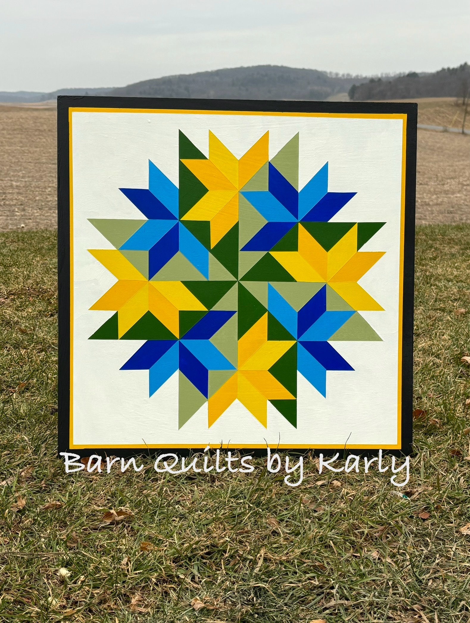 Barn Quilt, Spring Flowers Barn Quilt, Wall Decor Barn Quilts, Flowers ...