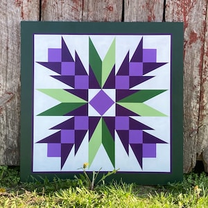 Barn Quilt, Spring Flowers Barn Quilt, Wall Decor Barn Quilts, Flowers ...