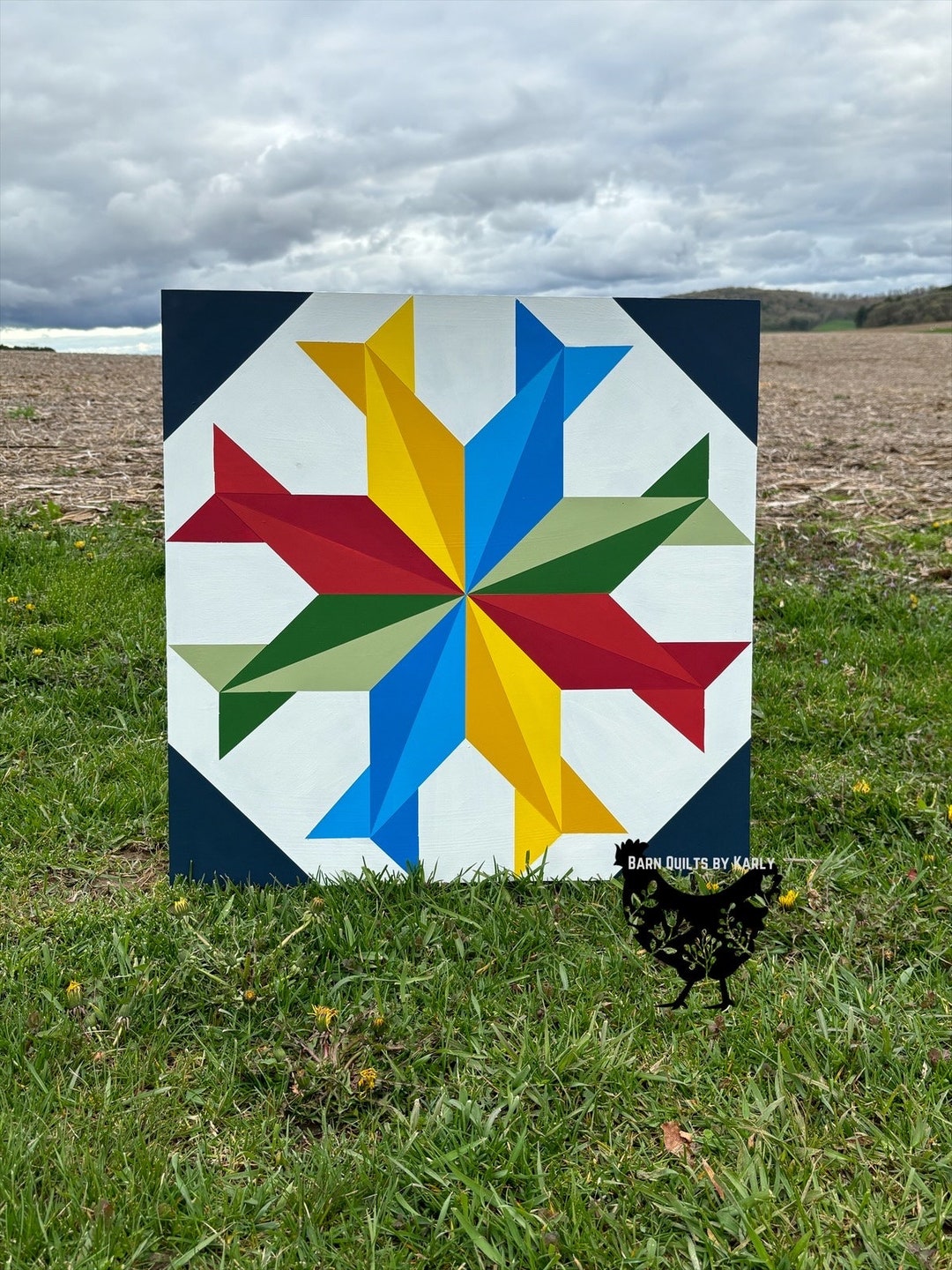 Barn Quilt, Circle of Fish Barn Quilt, Wall Decor,fish , Home Decor ...