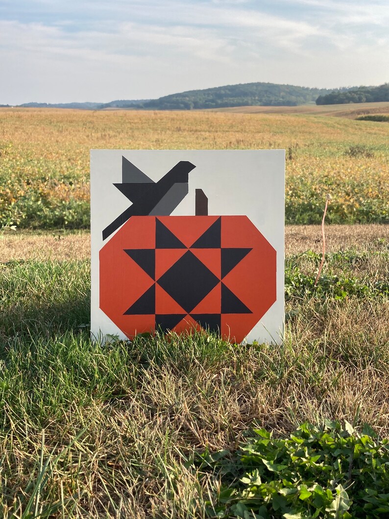 Barn Quilt, Crow Barn Quilt, Wall Decor Barn Quilts, Crow, Fall, Home ...