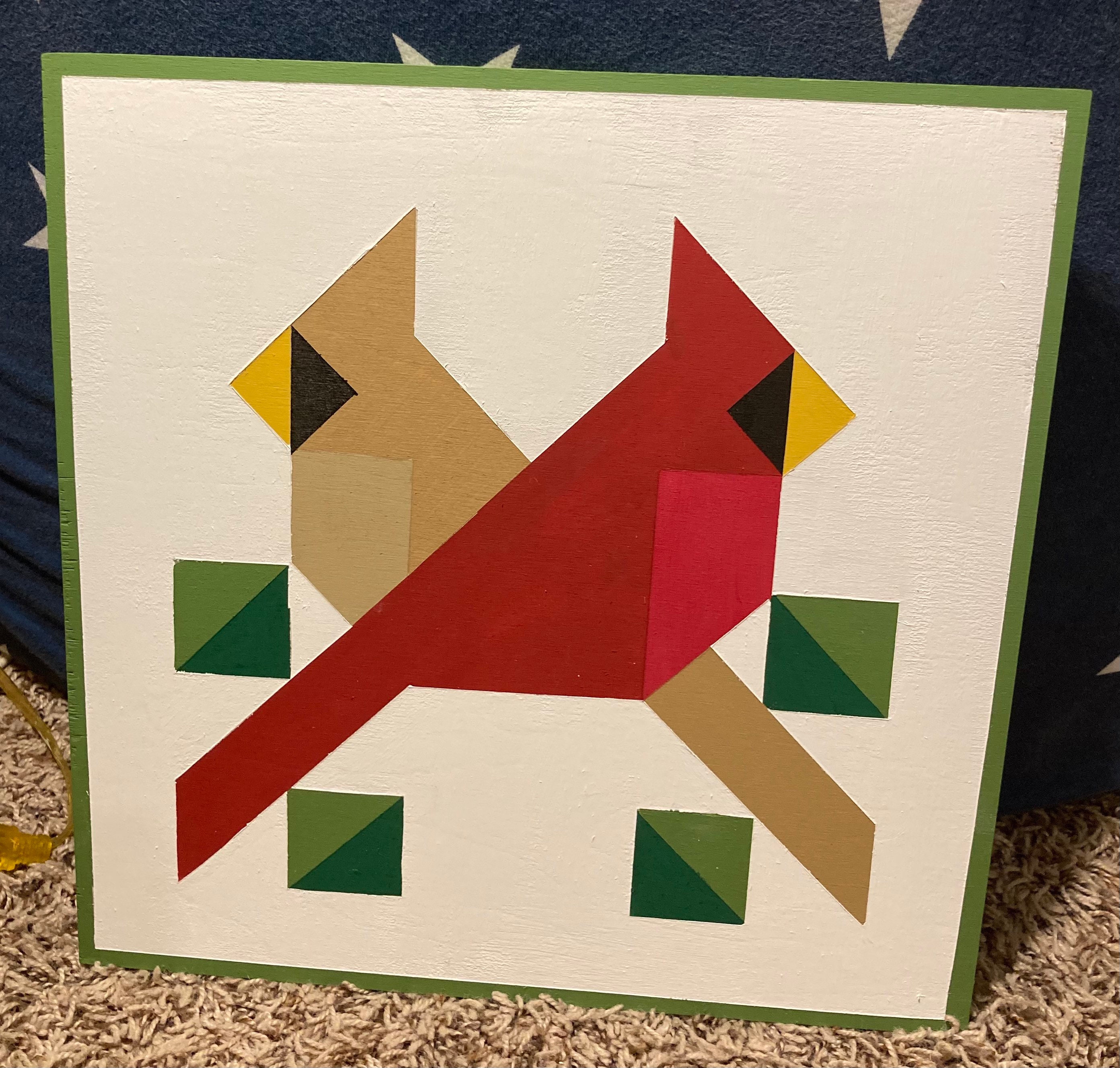 Barn Quilt Cardinal Barn Quilt Wall Decor Barn Quilts - Etsy