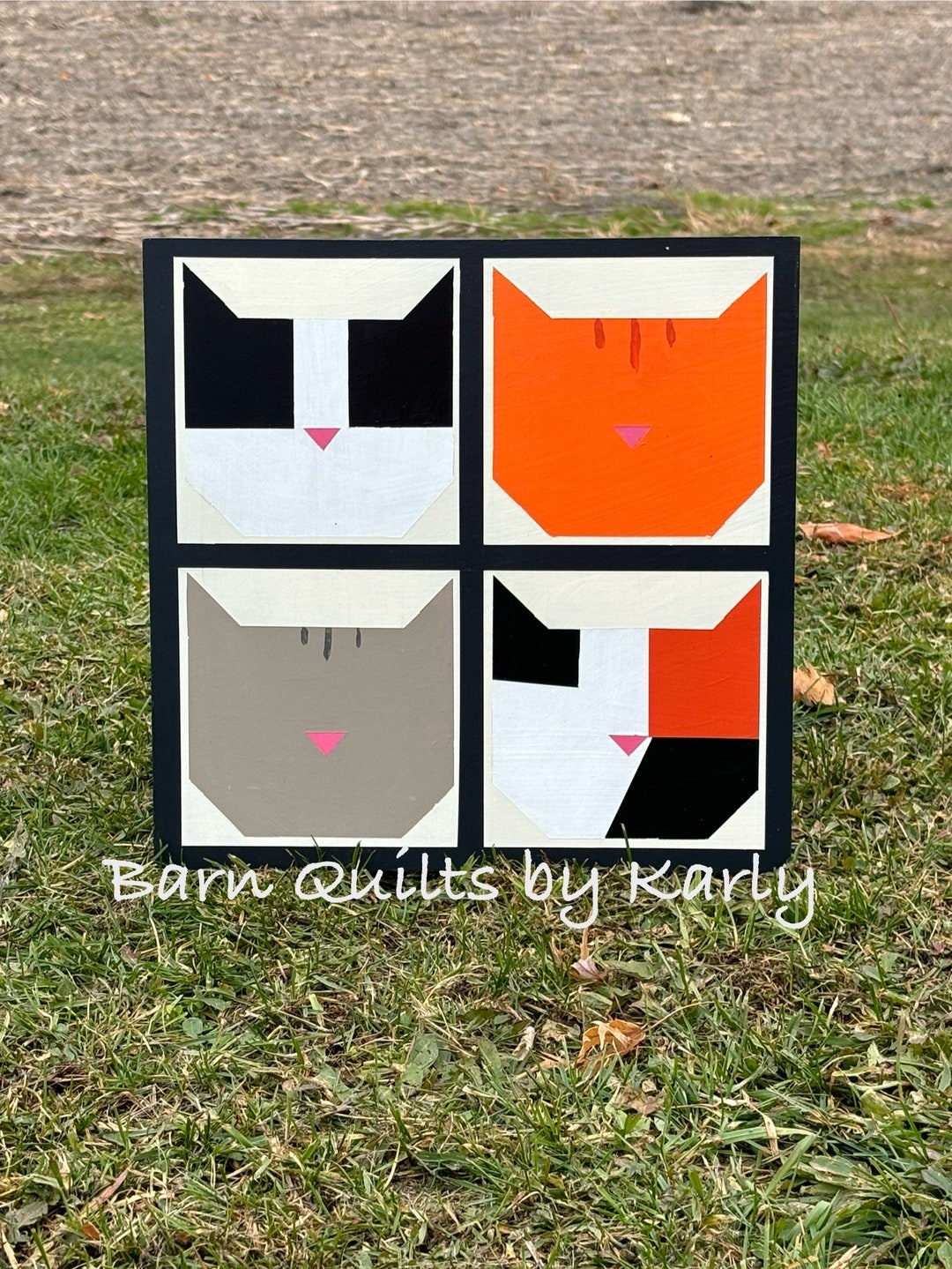 Barn Quilt, Cat Barn Quilt, Wall Decor Barn Quilts, Cats, Home Decor ...