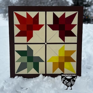 Barn Quilt, Maple Leaf Barn Quilt, Wall Hanging, Handmade, Customizable ...