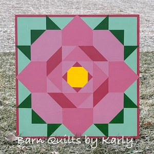 Barn Quilt, Rose Barn Quilt, Wall Decor, Handmade, Barn Quilts, Flowers ...