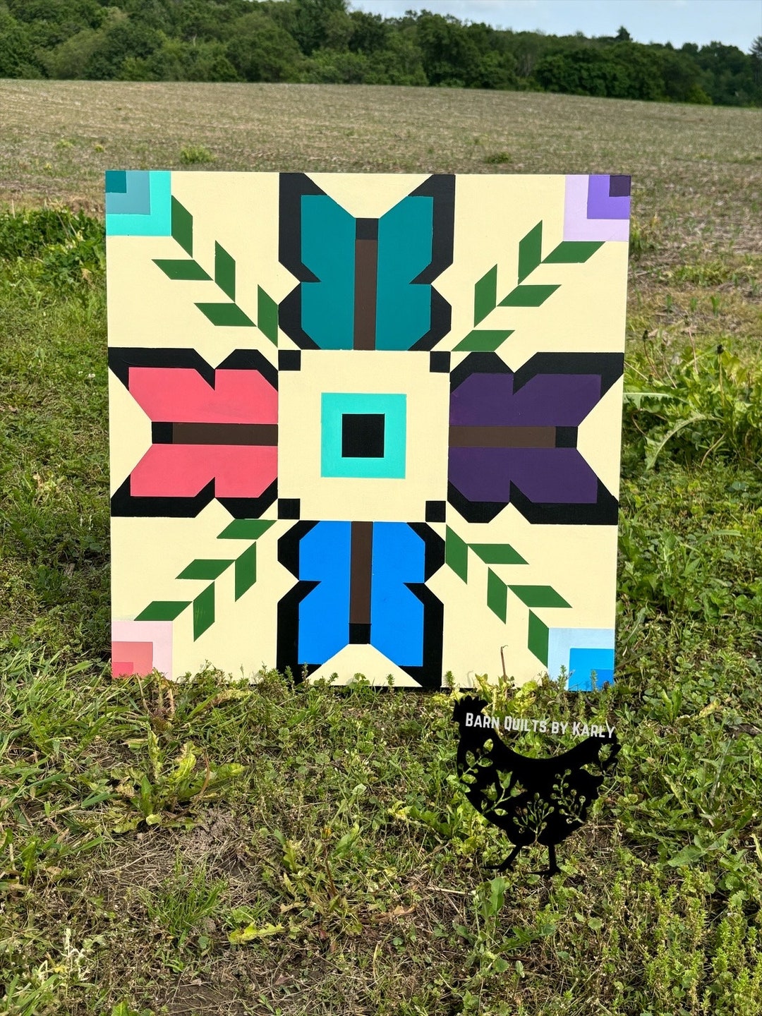 Barn Quilt, Butterfly Barn Quilt, Wall Decor Barn Quilts, Butterfly ...