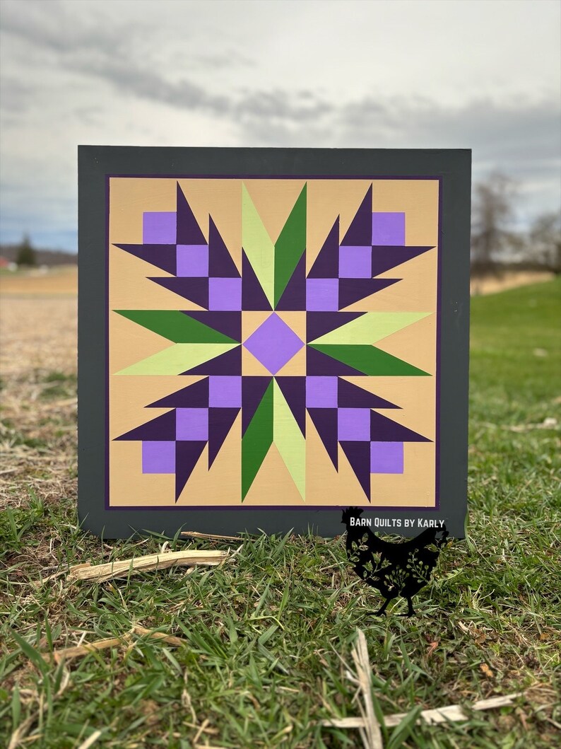 Barn Quilt, Thistle Rose Barn Quilt, Wall Decor Barn Quilts, Thistle ...