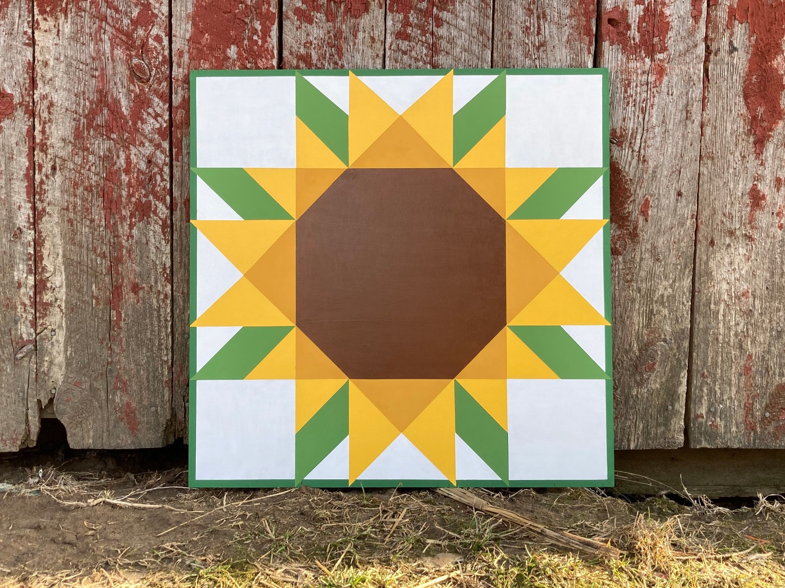 Barn Quilt Sunflower Barn Quilt Wall Decor Barn Quilts - Etsy