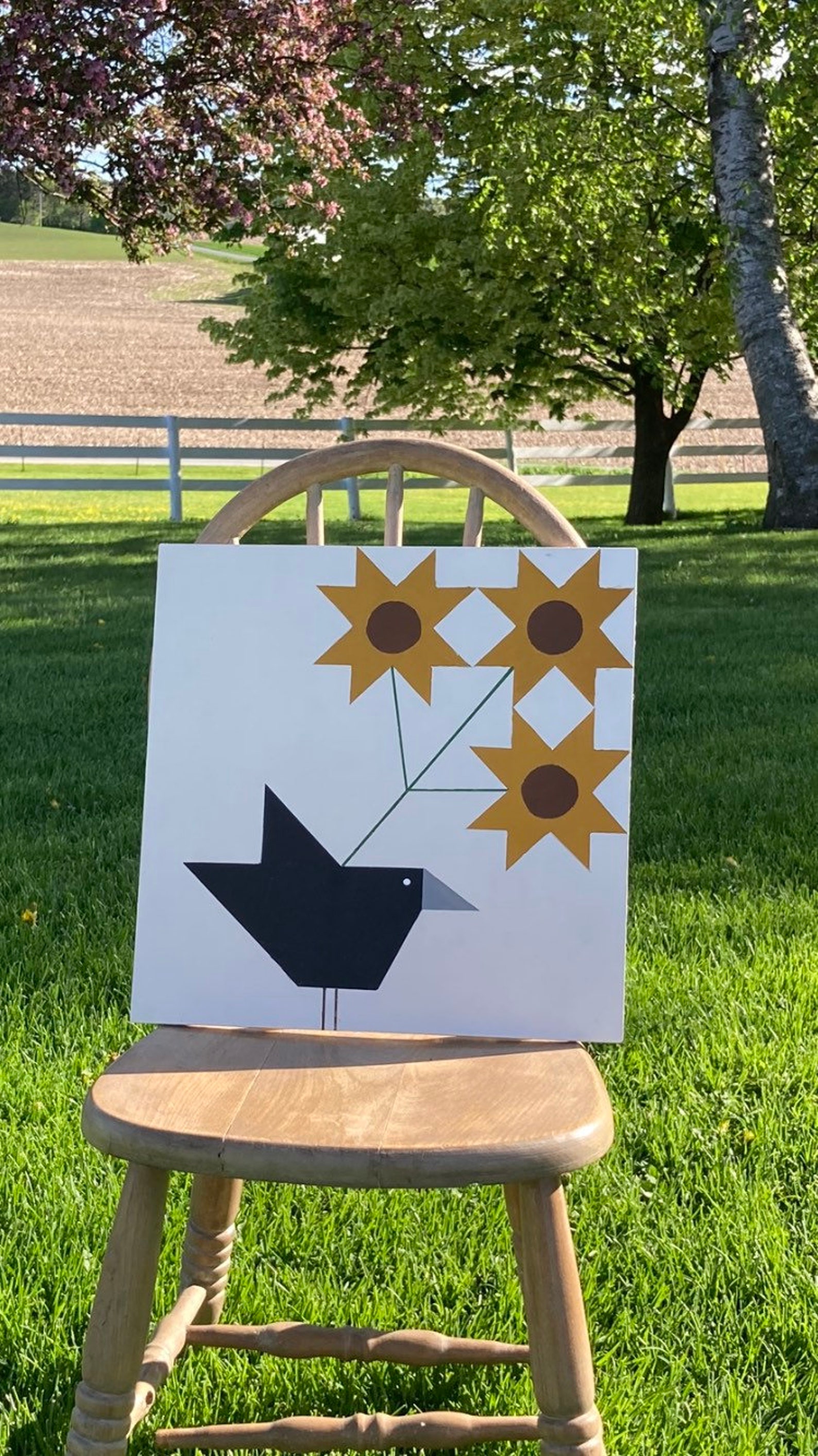 Barn Quilt Crow Barn Quilt Crow Sunflowers Wall Decor - Etsy