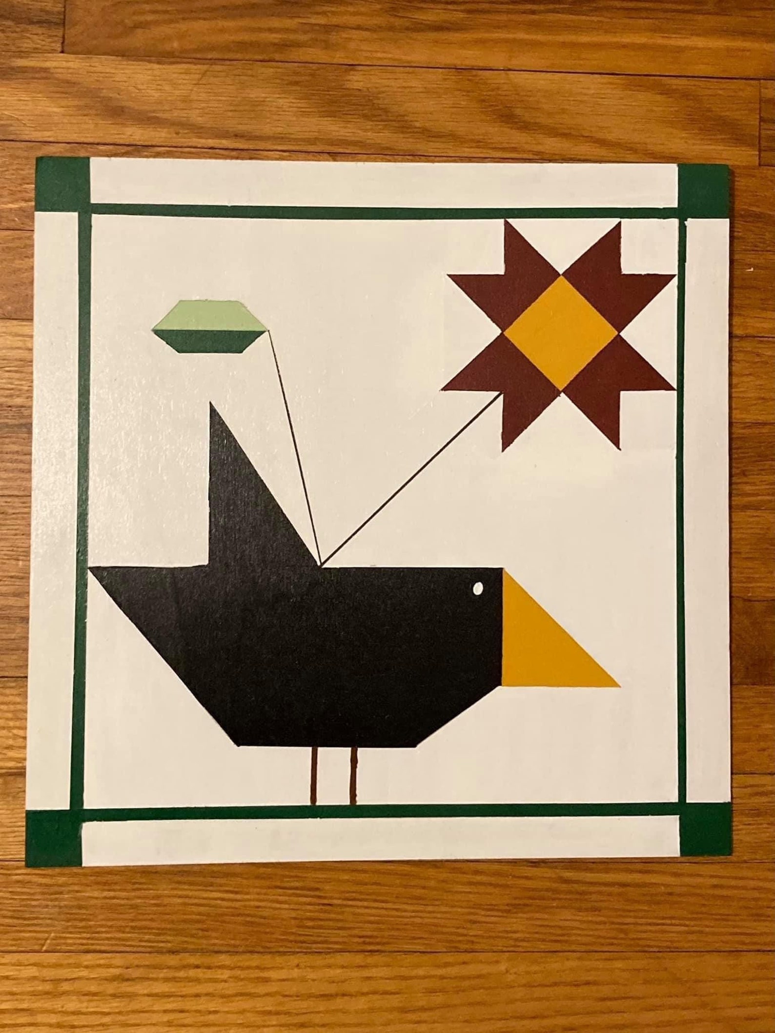 Barn Quilt, Crow Barn Quilt, Wall Decor, Primitive, Barn Quilt Outdoor ...