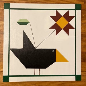Barn Quilt, Crow Barn Quilt, Wall Decor, Primitive, Barn Quilt Outdoor ...
