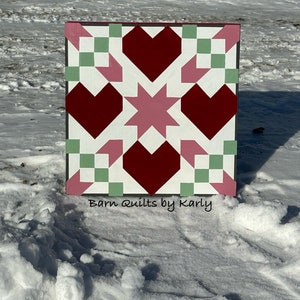 Barn Quilt, Heart Barn Quilt, Wall Decor Barn Quilts, Valentines Day ...