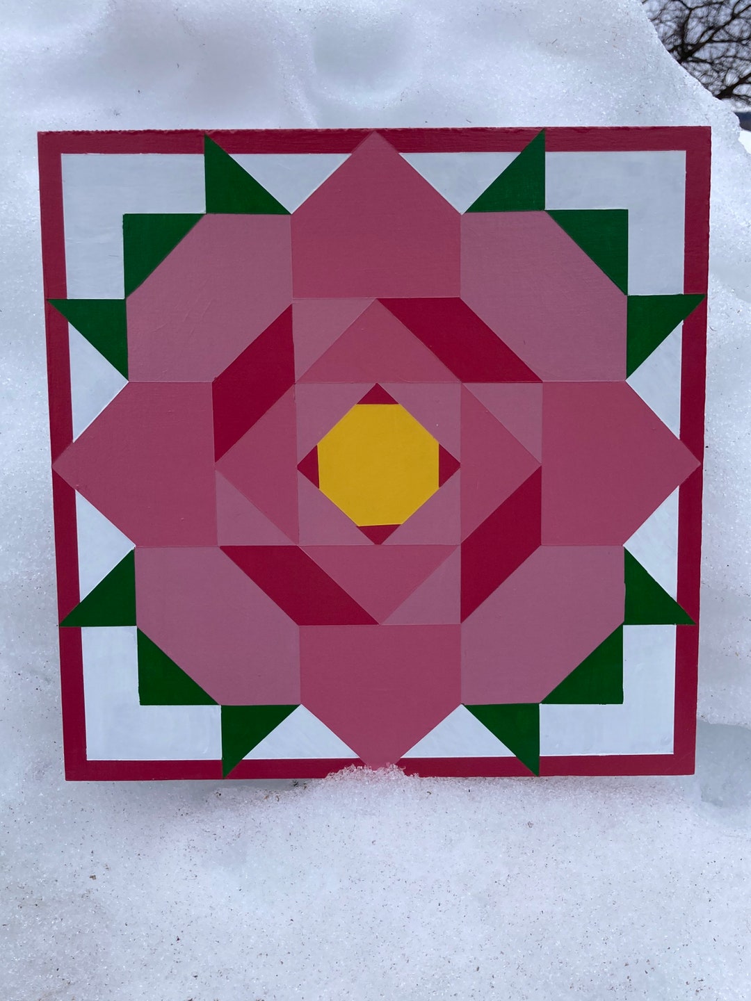 Barn Quilt, Rose Barn Quilt, Wall Decor, Handmade, Barn Quilts, Flowers ...