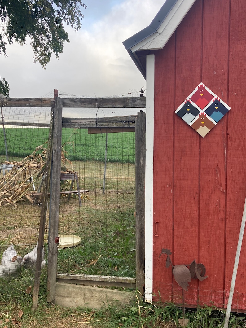 Barn Quilt Handmade Chicken Barn Quilt Wall Decor Home - Etsy