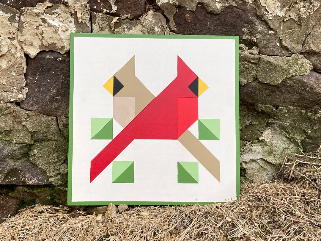 Barn Quilt, Cardinal Barn Quilt, Wall Decor, Barn Quilts, Cardinals ...