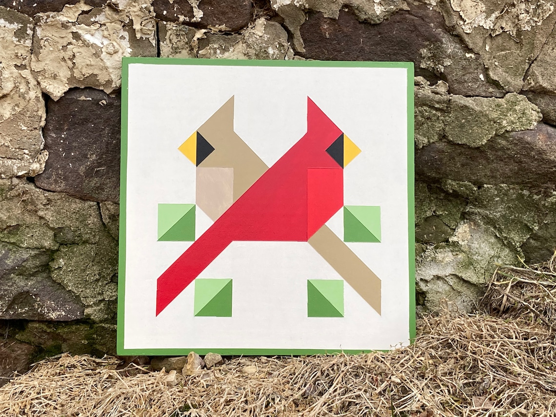 Barn Quilt Cardinal Barn Quilt Wall Decor Barn Quilts - Etsy