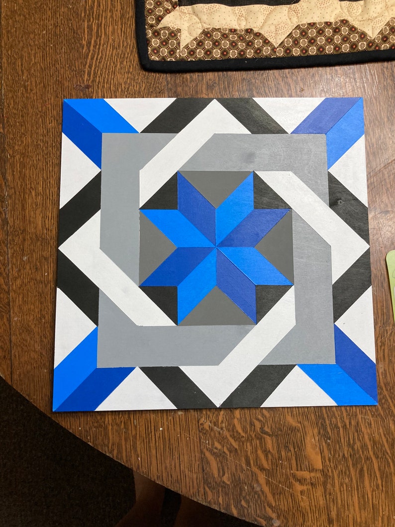 Barn Quilt Labyrinth Barn Quilt Wall Hanging Handmade | Etsy