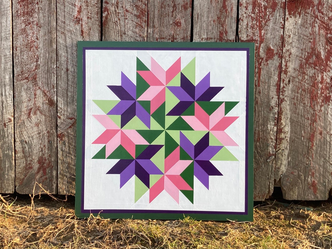 Barn Quilt Spring Flowers Barn Quilt Wall Decor Barn Quilts - Etsy