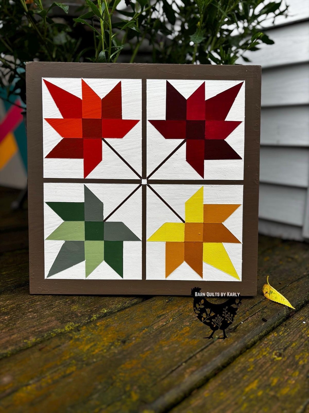 Barn Quilt, Maple Leaf Barn Quilt, Wall Hanging, Handmade, Customizable ...