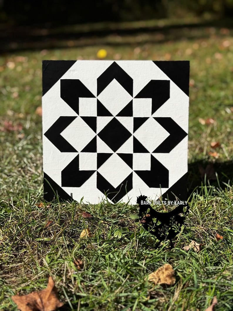 Geometric Barn Quilt: Colorful Outdoor Wall Art - Etsy