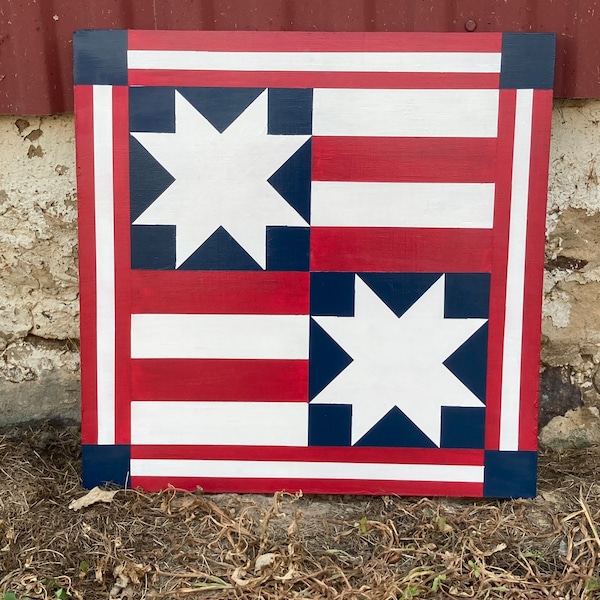 Barn Quilt Flag - Etsy