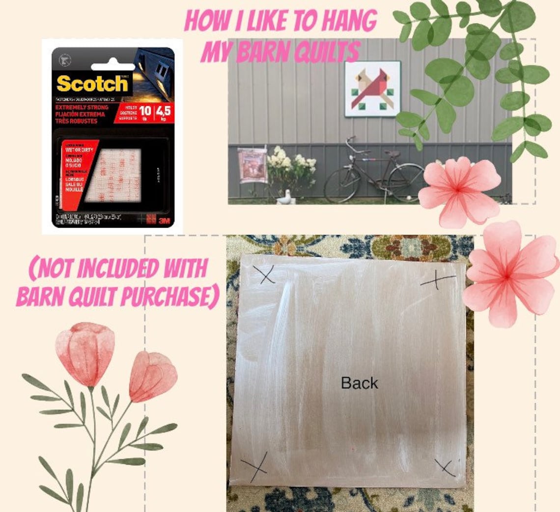 Barn Quilt, Spring Flowers Barn Quilt, Wall Decor Barn Quilts, Flowers ...