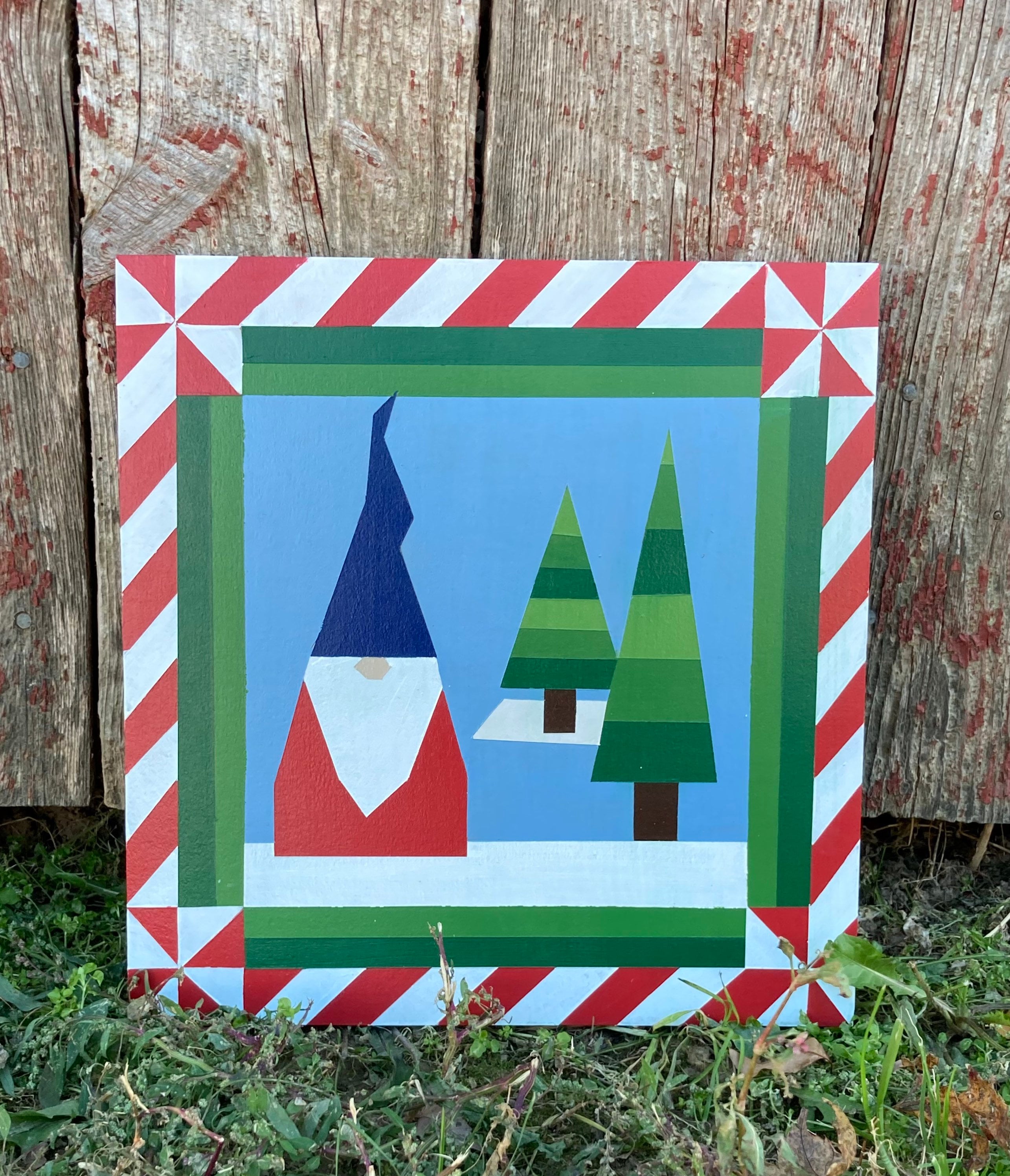 Barn Quilt, Christmas Barn Quilt, Wall Decor Barn Quilts, Christmas ...