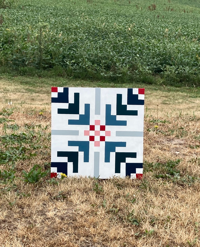 Barn Quilt Snowflake Winter Christmas Barn Quilt Wall - Etsy