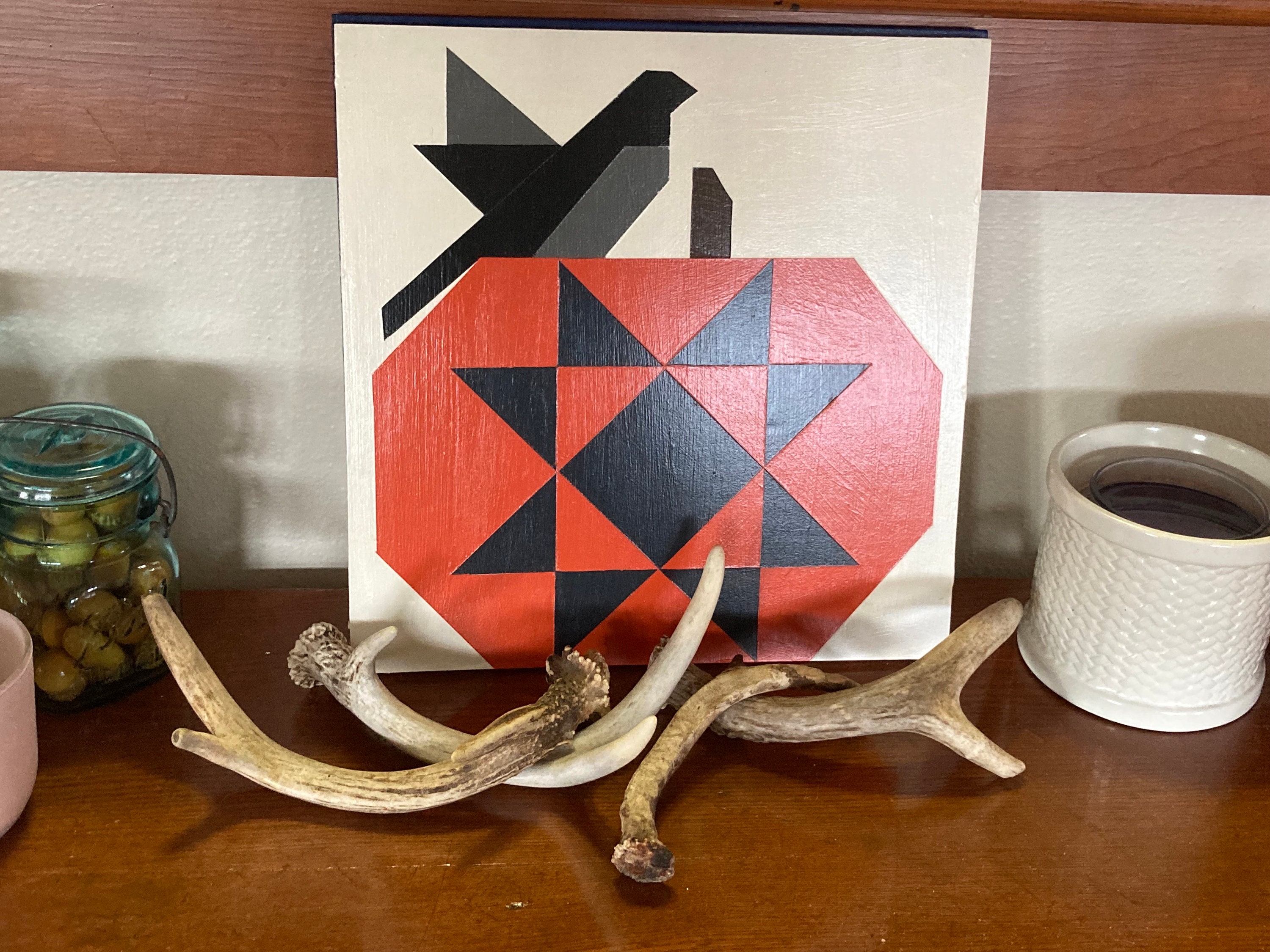 Barn Quilt, Crow Barn Quilt, Wall Decor Barn Quilts, Crow, Fall, Home ...