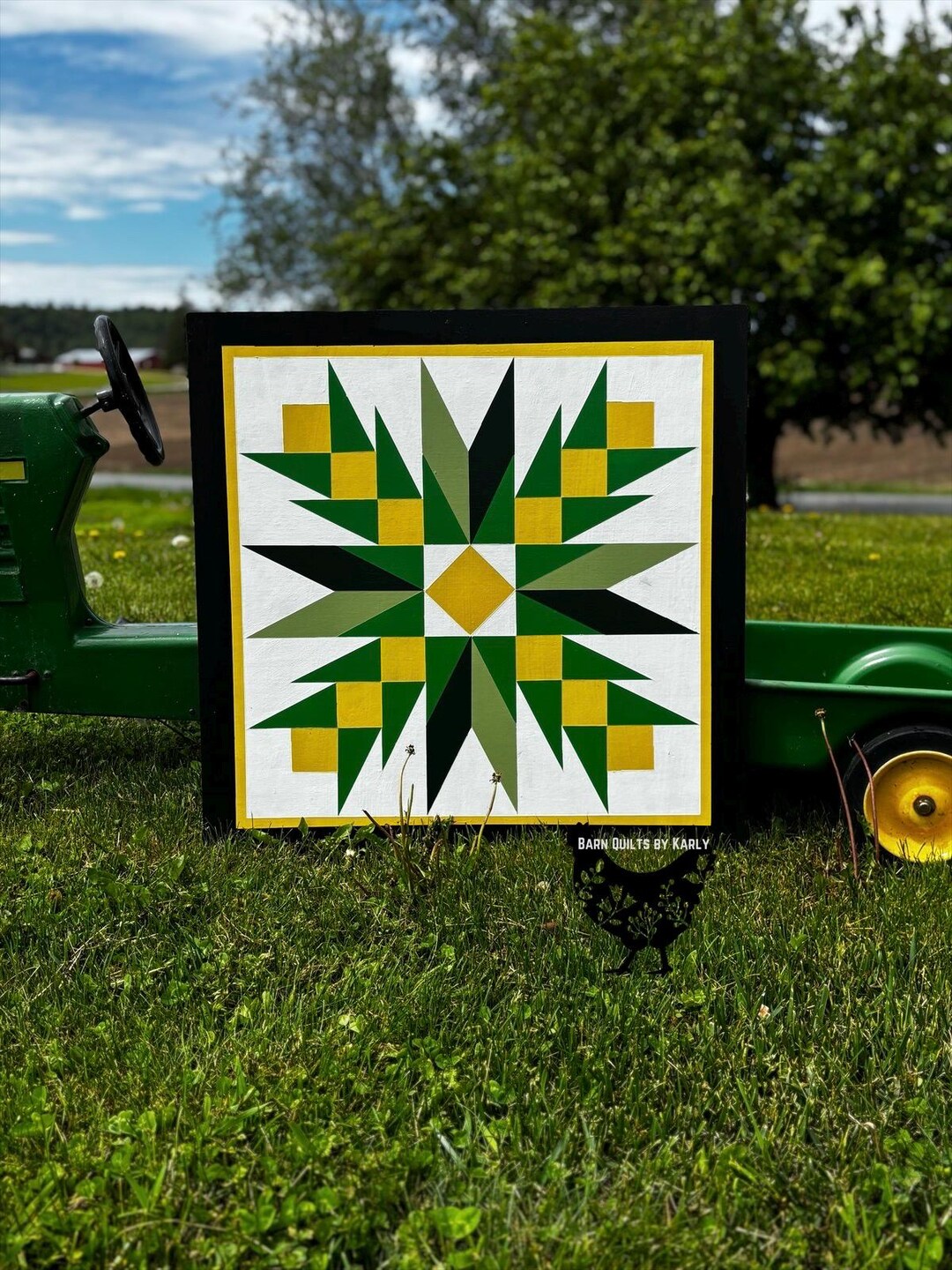 Thistle Rose Barn Quilt: Weatherproof Farmhouse Wall Decor - Etsy