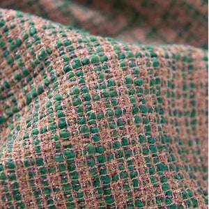 Luxury Pink Tweed,wool Polyester Fabric DIY, Coat Jacket Suit Making by ...