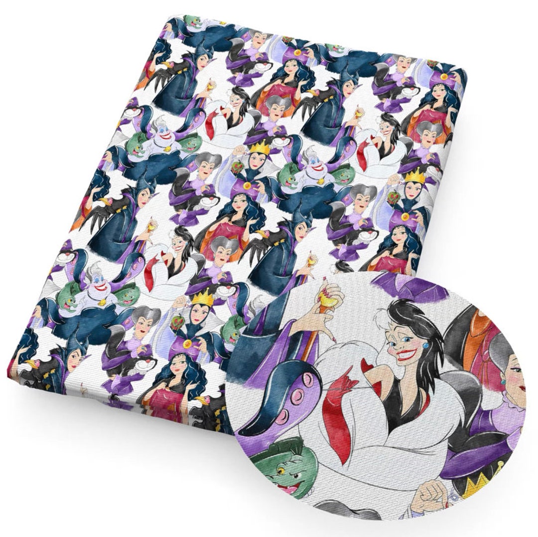 Cute Cartoon Disney Evil Ursula Maleficent ,polyester Cotton Fabric DIY ...