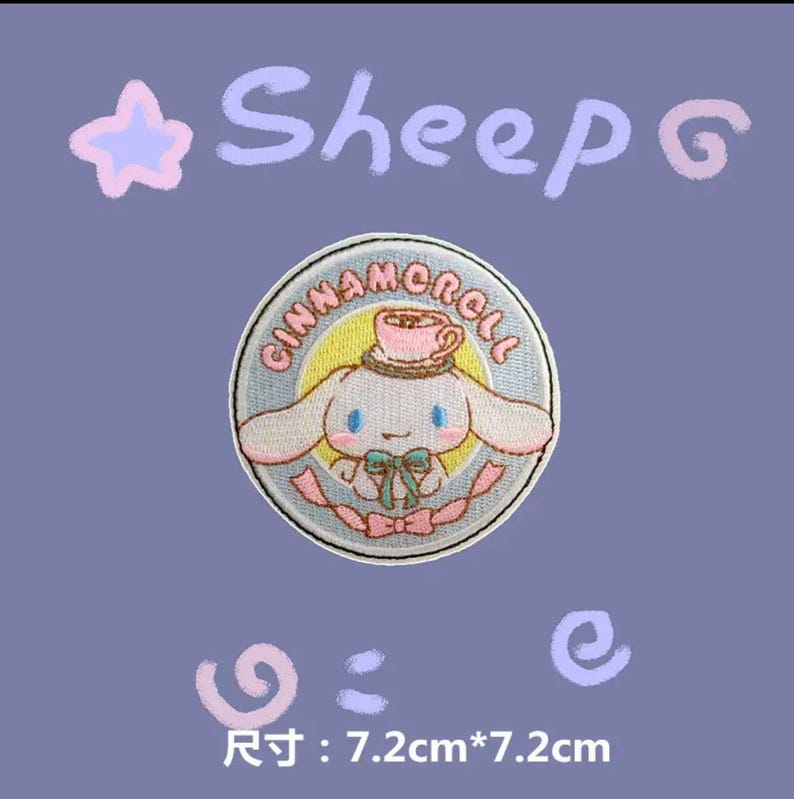 Cinnamoroll Sew on ,iron on Embroidery Patch, Applique - Etsy