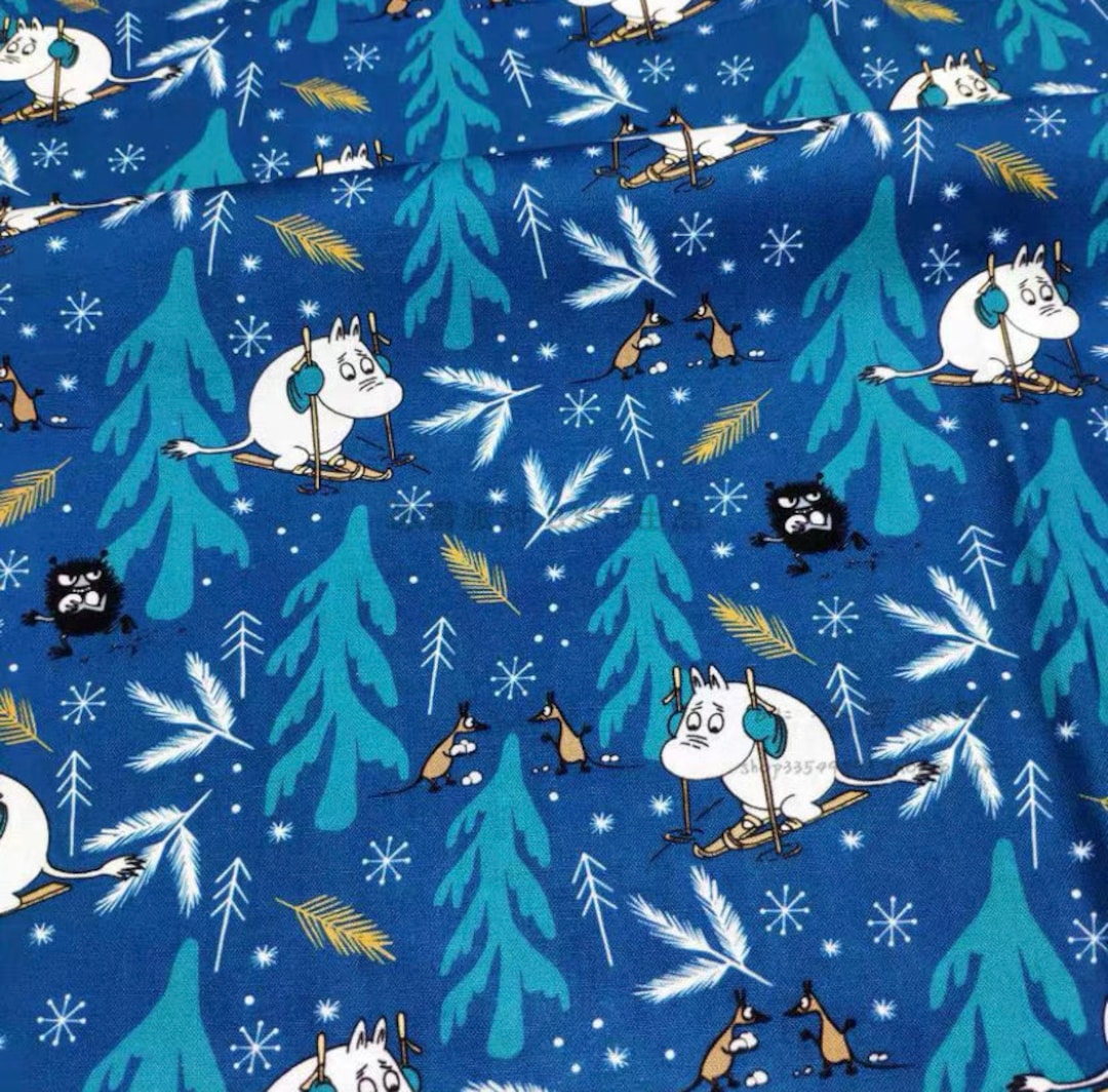 Cute Cartoon Moomin Cotton Fabric DIY - Etsy