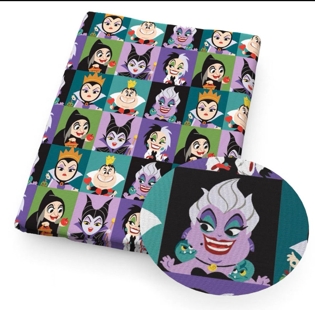 Cute Cartoon Disney Evil Ursula Maleficent ,polyester Cotton Fabric DIY ...