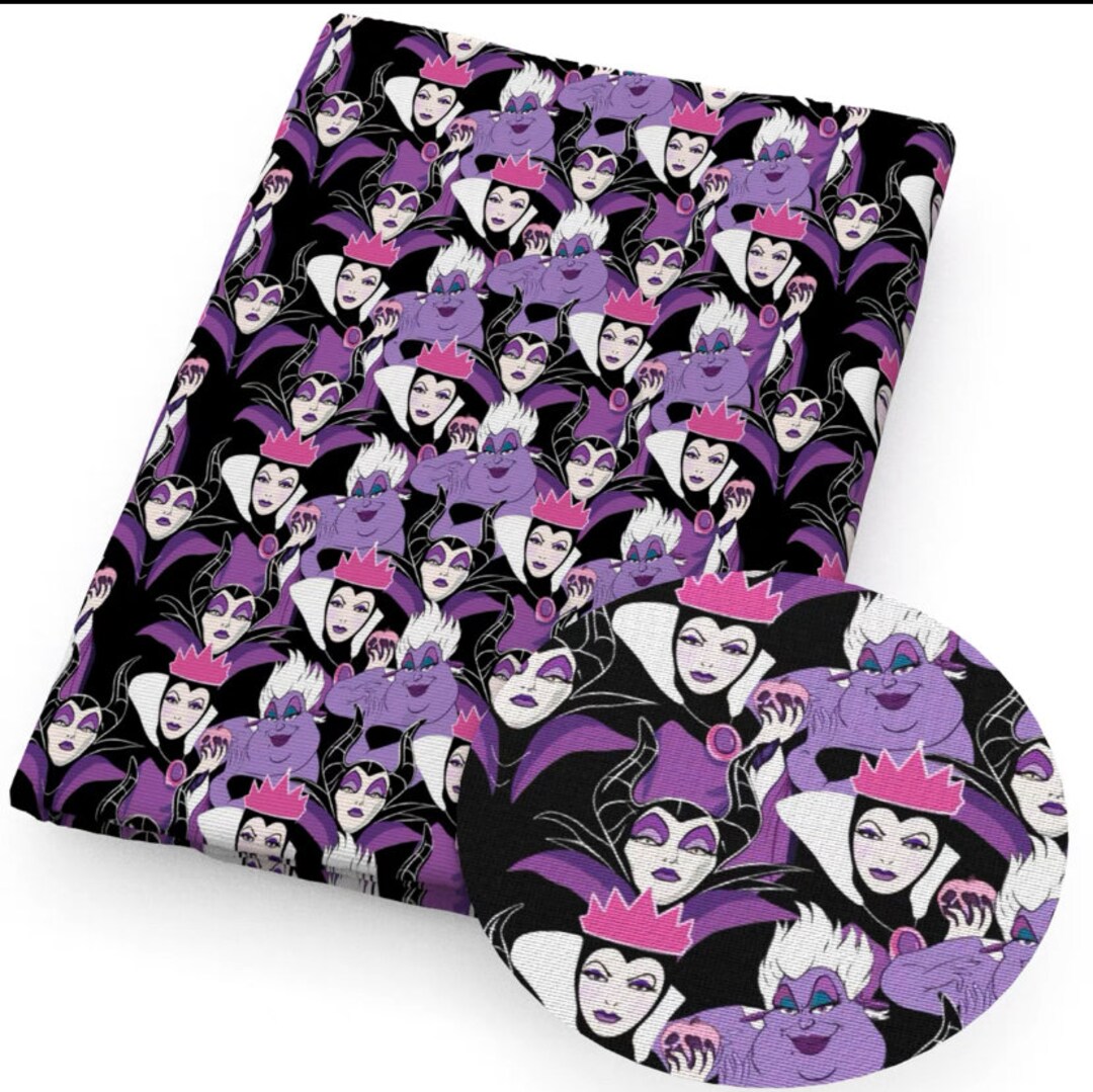 Cute Cartoon Disney Evil Ursula Maleficent ,polyester Cotton Fabric DIY ...