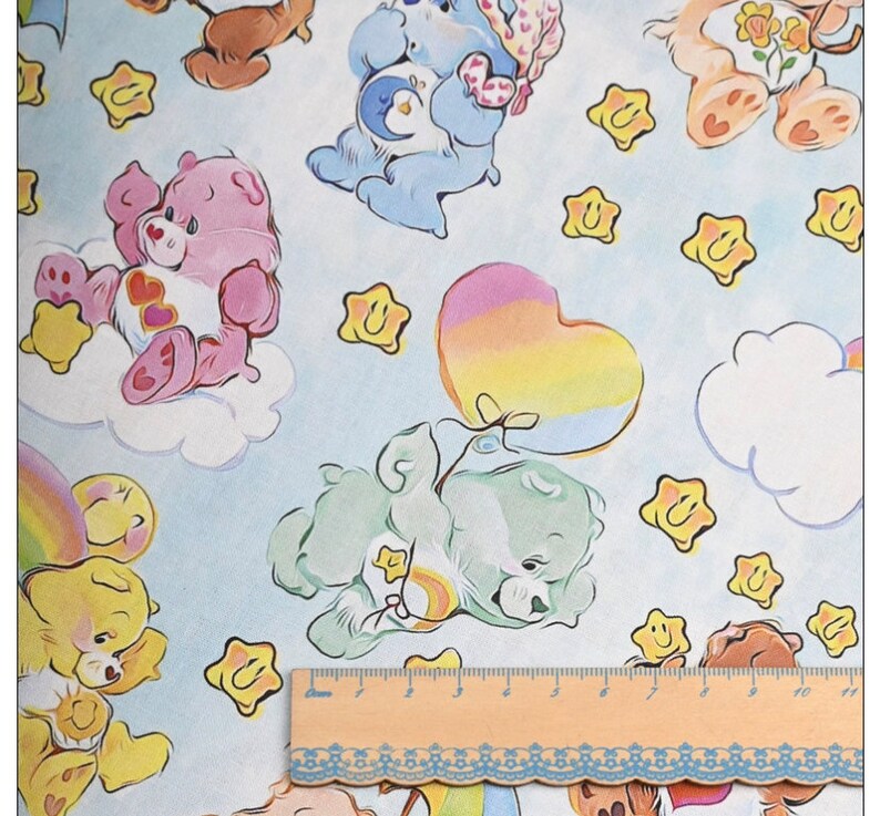 Cute Cartoon Care Bears Cotton Fabric DIY - Etsy