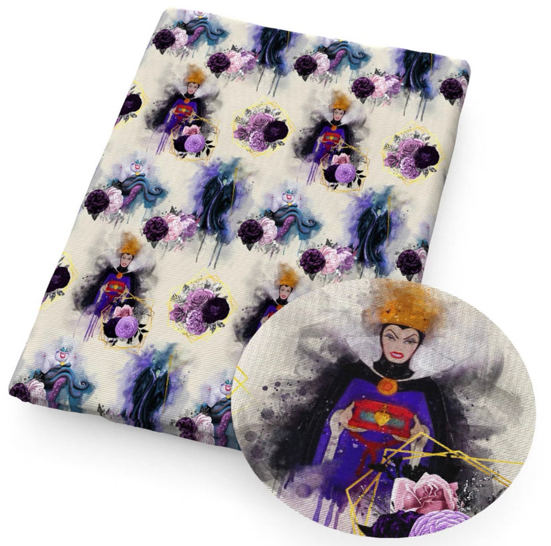 Cute Cartoon Disney Evil Ursula Maleficent ,polyester Cotton Fabric DIY ...