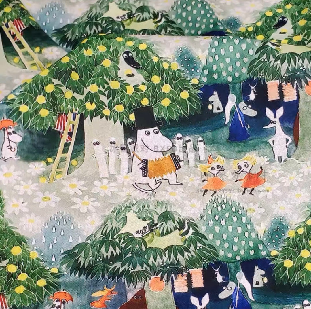 Cute Cartoon Moomin Cotton Fabric DIY - Etsy Australia