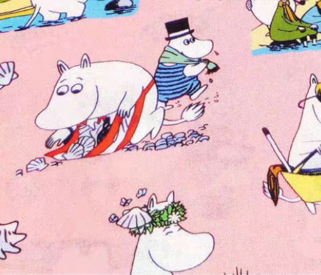 Cute Cartoon Moomin Cotton Fabric DIY - Etsy