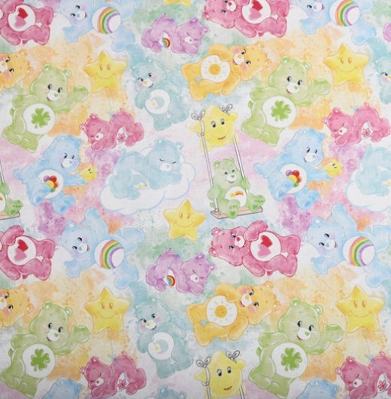 Cute Cartoon Care Bears Cotton Fabric DIY - Etsy