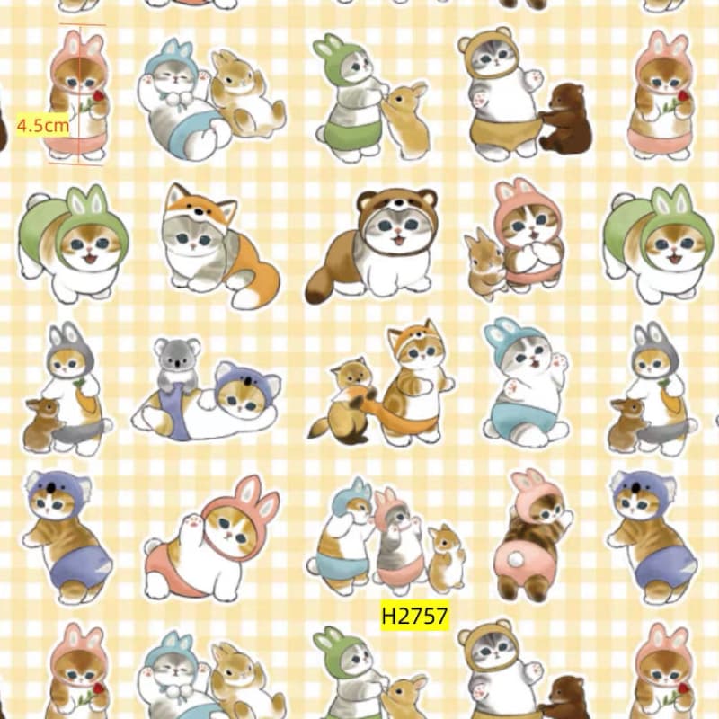 Mofusand Fabric - Etsy