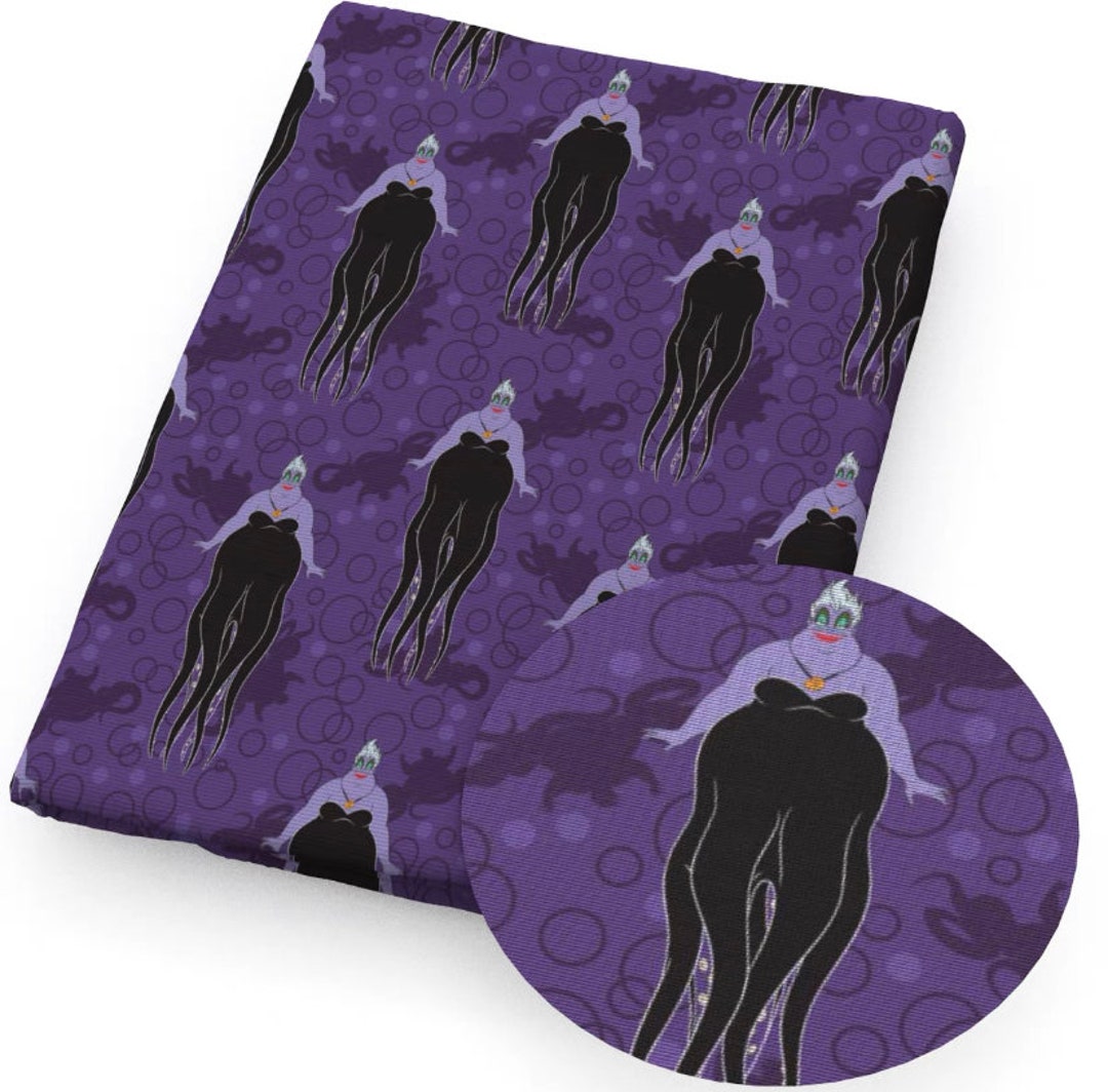 Cute Cartoon Disney Evil Ursula Maleficent ,polyester Cotton Fabric DIY ...
