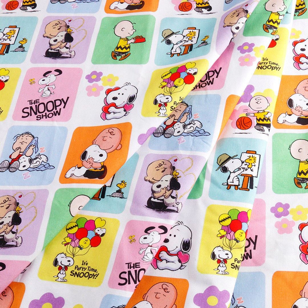 Cute Cartoon Snoopy Cotton Fabric DIY - Etsy