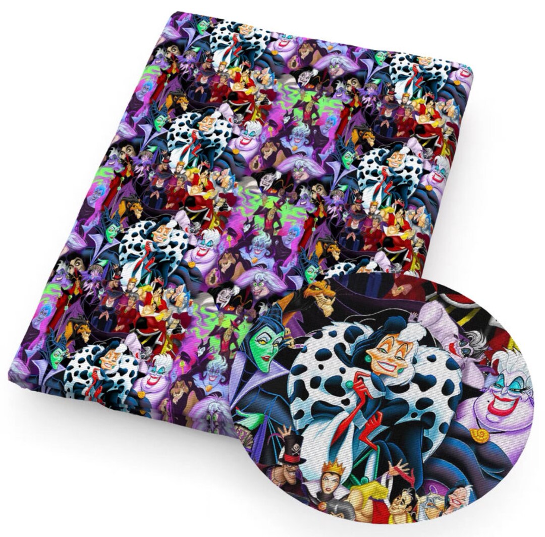 Cute Cartoon Disney Evil Ursula Maleficent ,polyester Cotton Fabric DIY ...