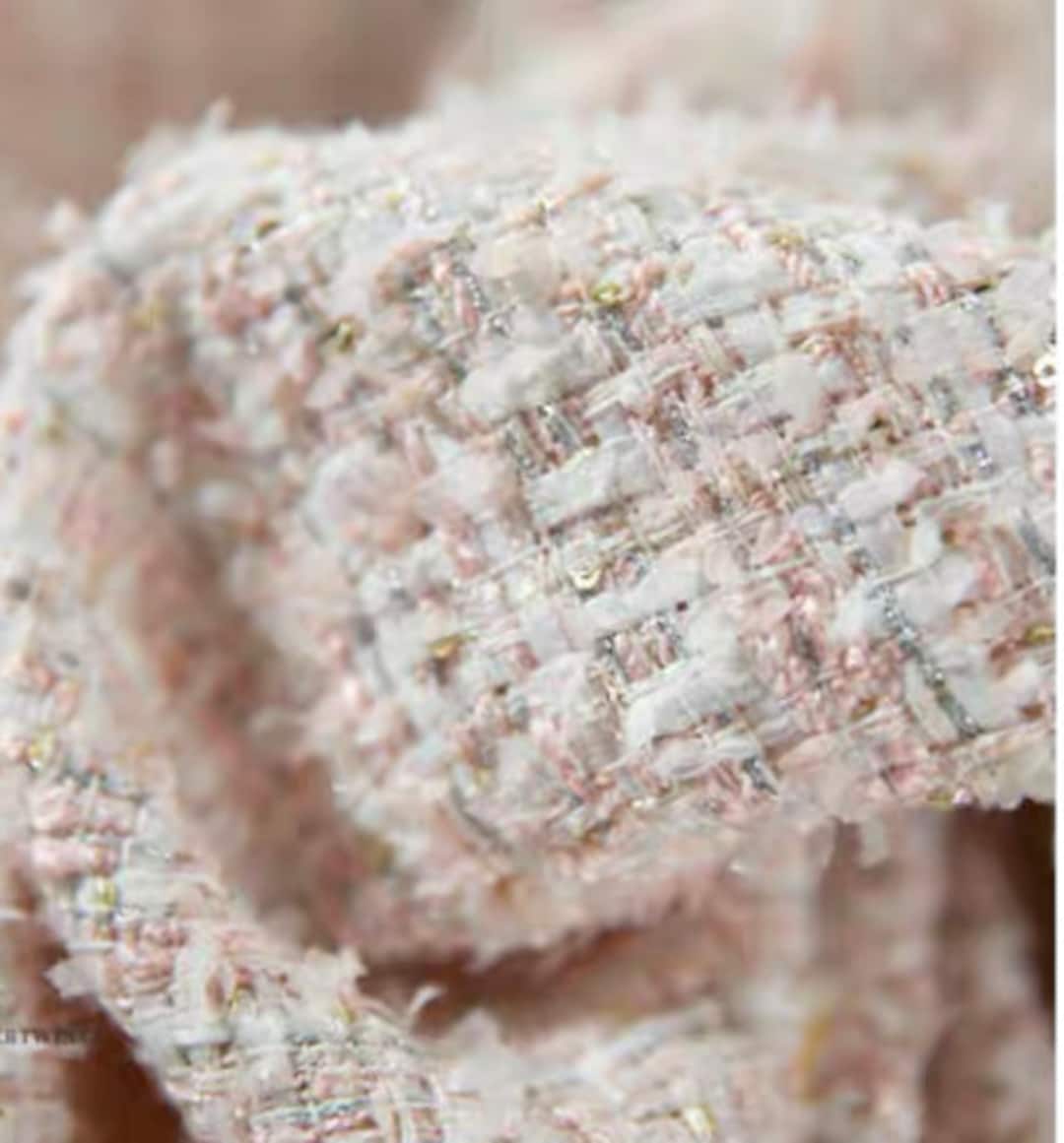 Luxury Pink Tweed,polyester Fabric DIY, Coat Jacket Suit Making - Etsy