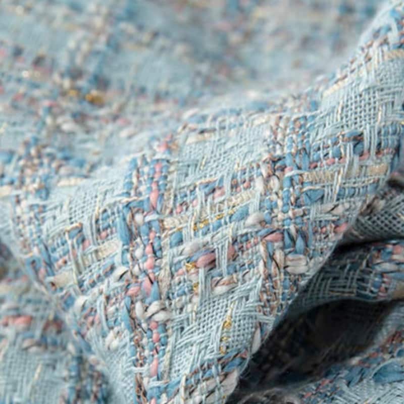 Blue Lurex Fabric - Etsy